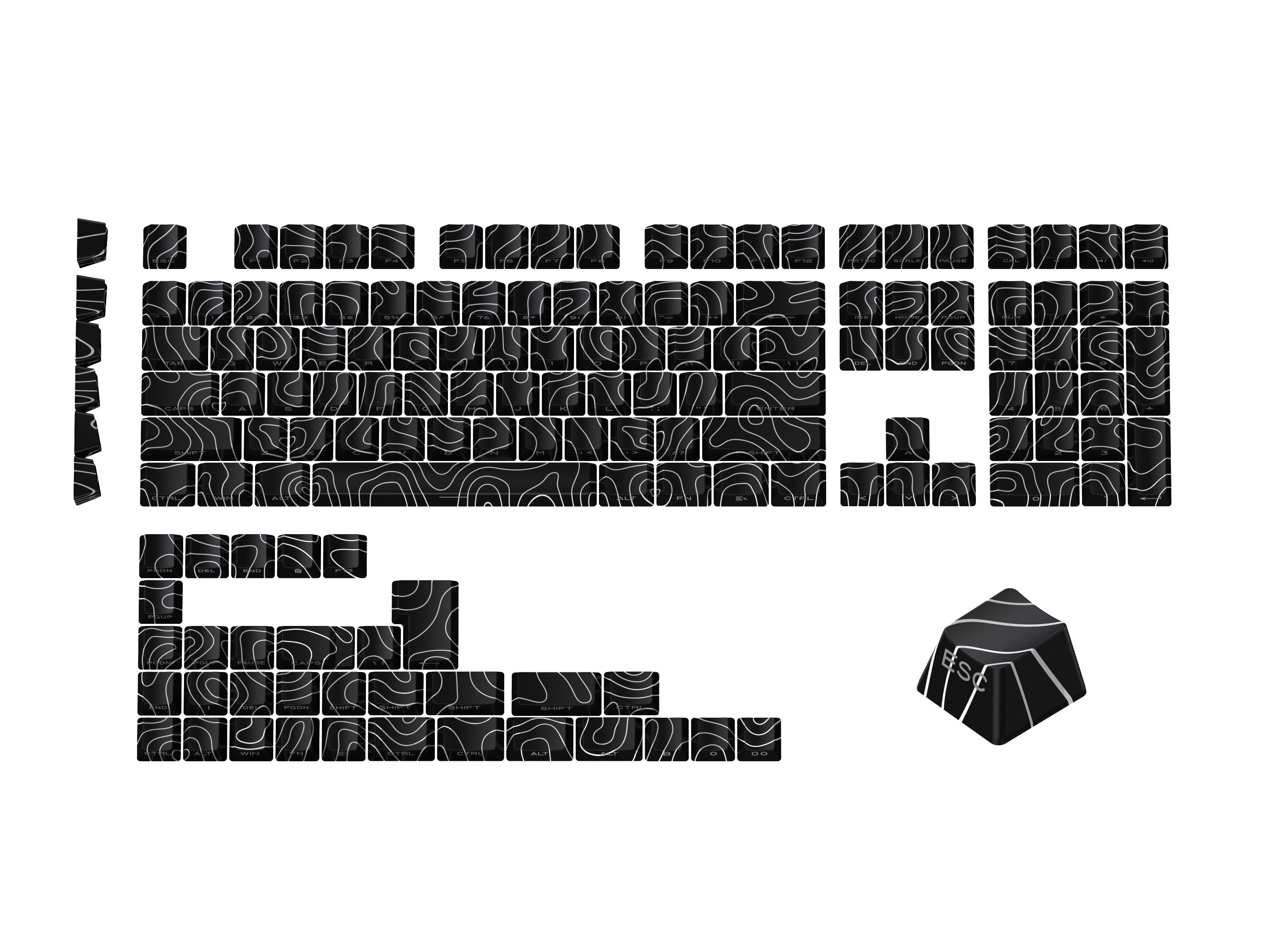 Factory Direct High Quality China Wholesale Contour Line Keycap Double ...