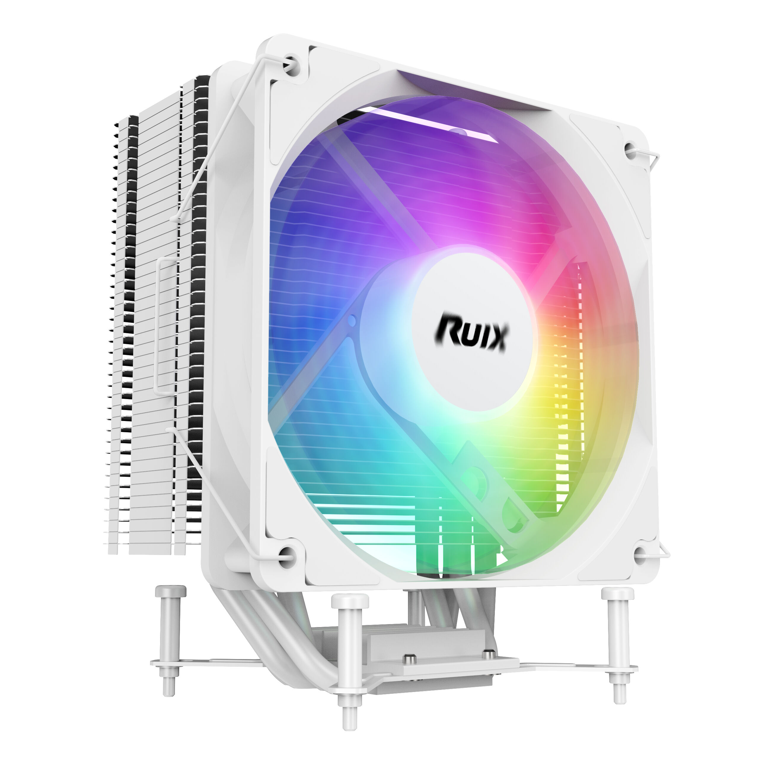Ruix X4000 Pro(white)4 Heatpipes Pc Air Cooler 120mm Fan Fast Heat ...