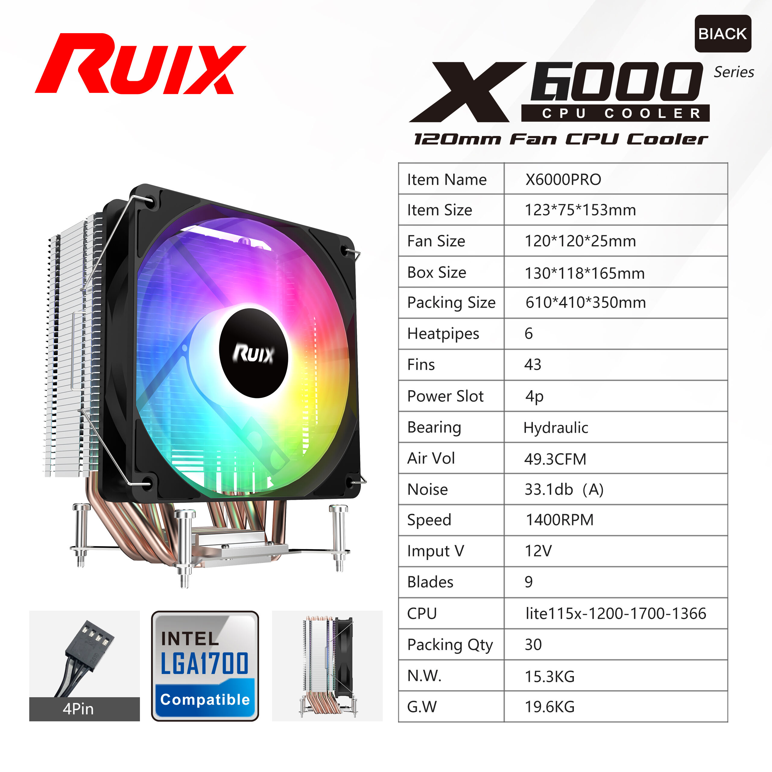 Factory Direct High Quality China Wholesale Ruix X6000 Pro(black) Rgb ...