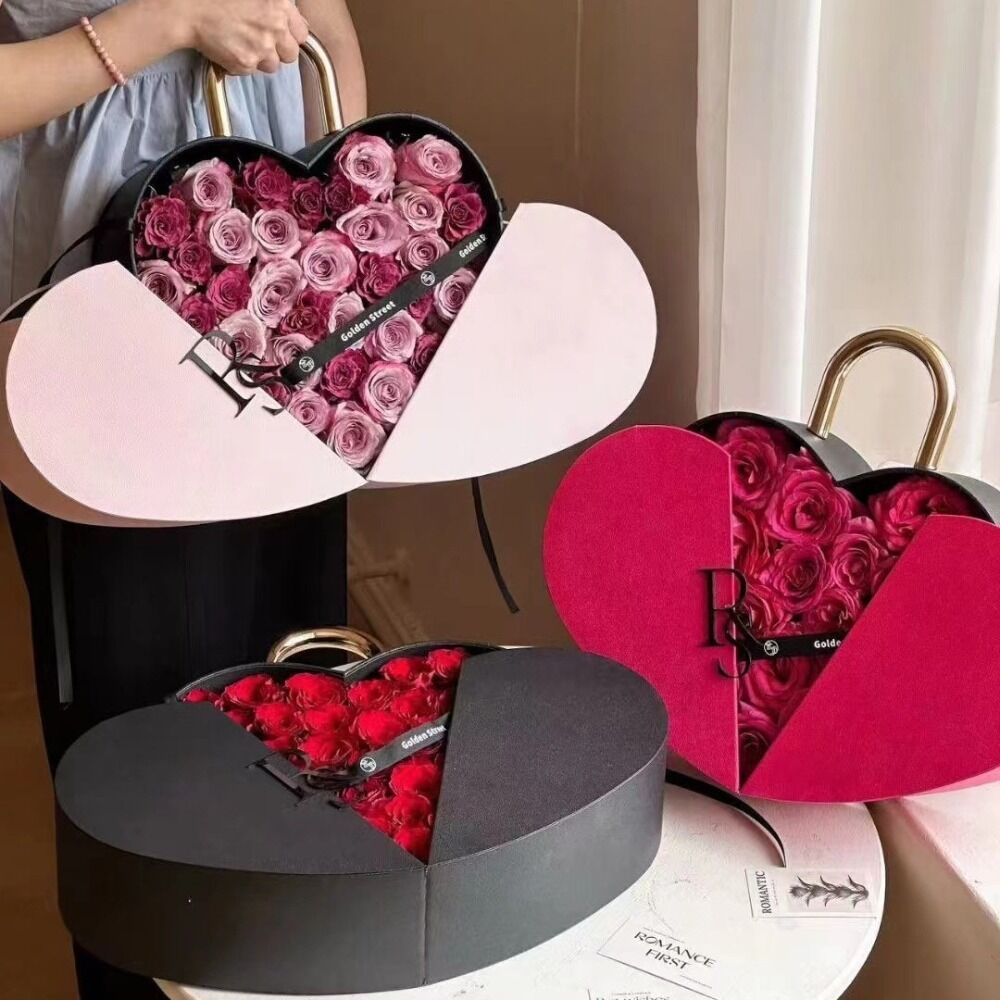 Buy China Wholesale Handheld Lock Heart Gift Box Love Rose Gift Box ...