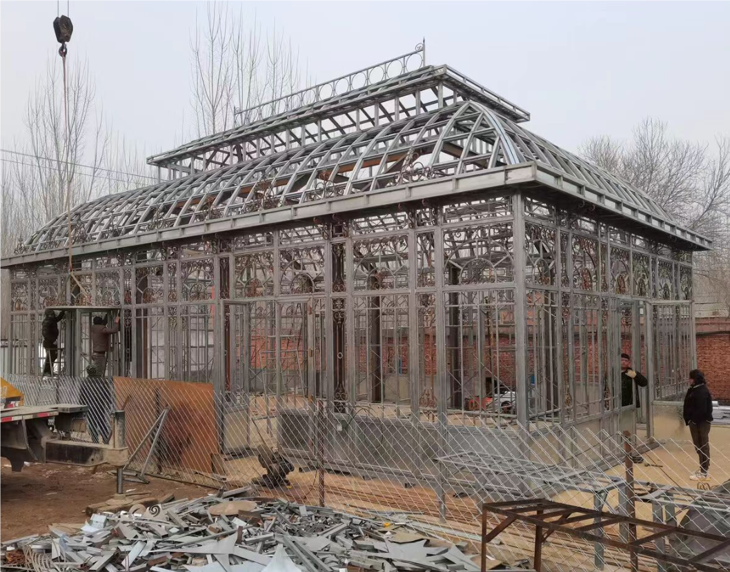 Residential Outdoor Villa Courtyard Sun Room Landscape Steel Structure ...