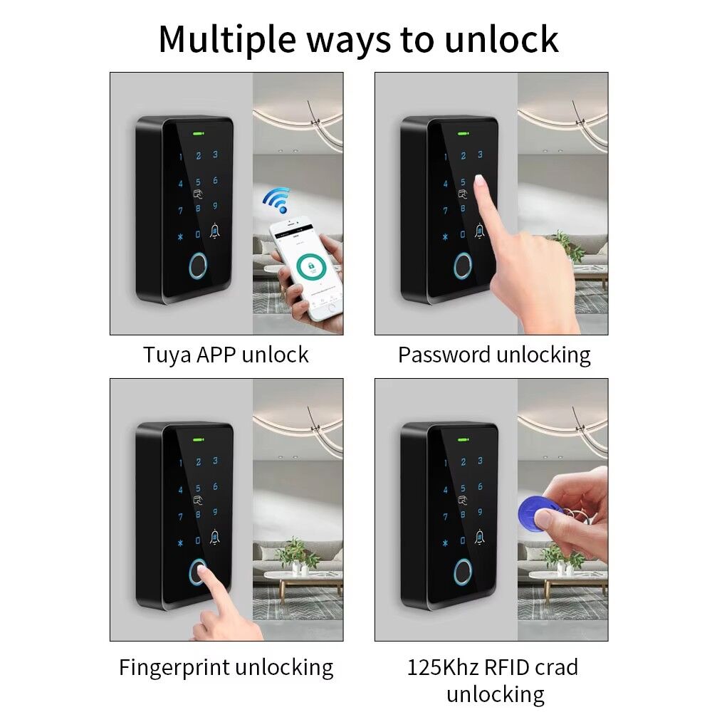 Tuya Wifi Smart Mobile App Digital Electric Keyless Door Reader Fingerprint Access Control ...