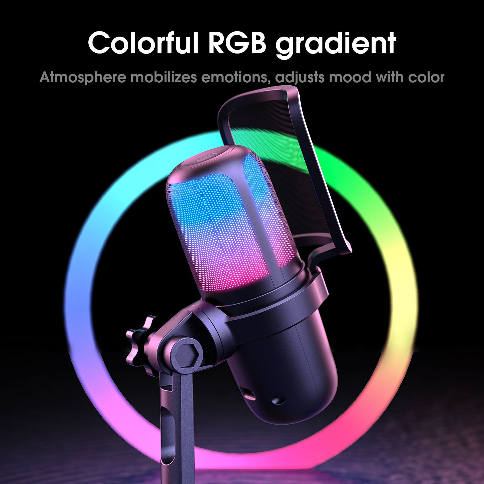 Supplier Onikuma M730 Type-c Microphones Colorful Rgb Microphone ...