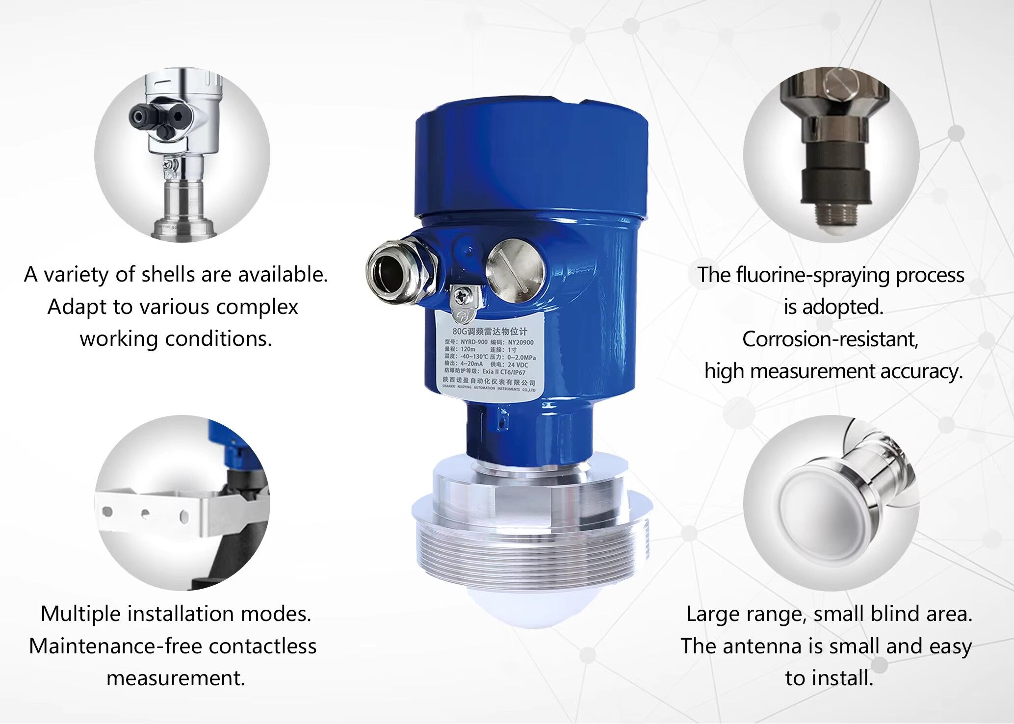 Fw-0.08-150m High - Precision 80ghz Radar Level Gauge Meter Unrivaled ...