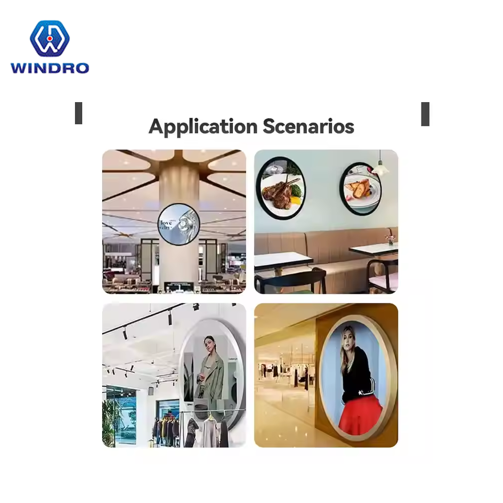 Windro Indoor Circular Display Round Lcd Screen Digital Signage Display 23.6 Inch 848*848 P2 ...