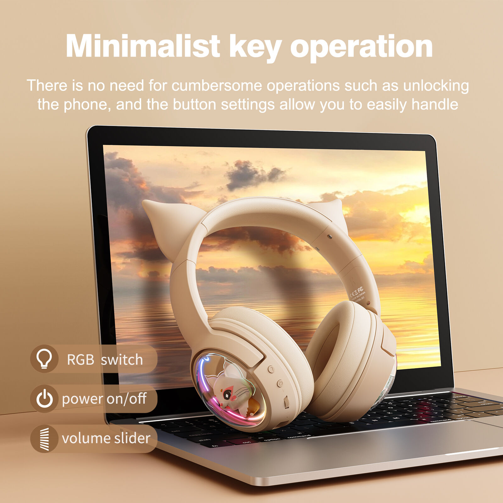 Onikuma Oem Odm Headset Wireless Rgb Light Headset B5 Cat Ear Gaming ...