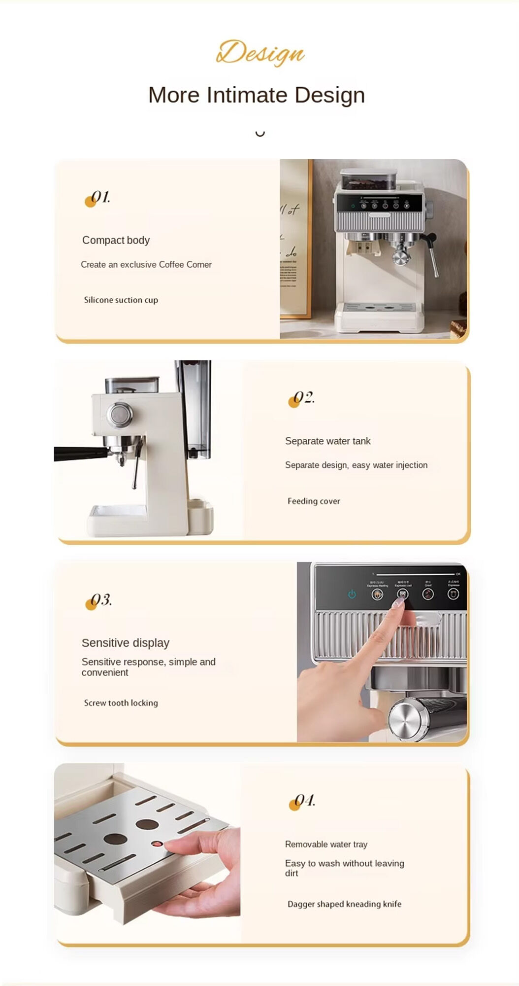 Boee Quality Stainless Steel Espresso Machine Multifunctional Semi ...