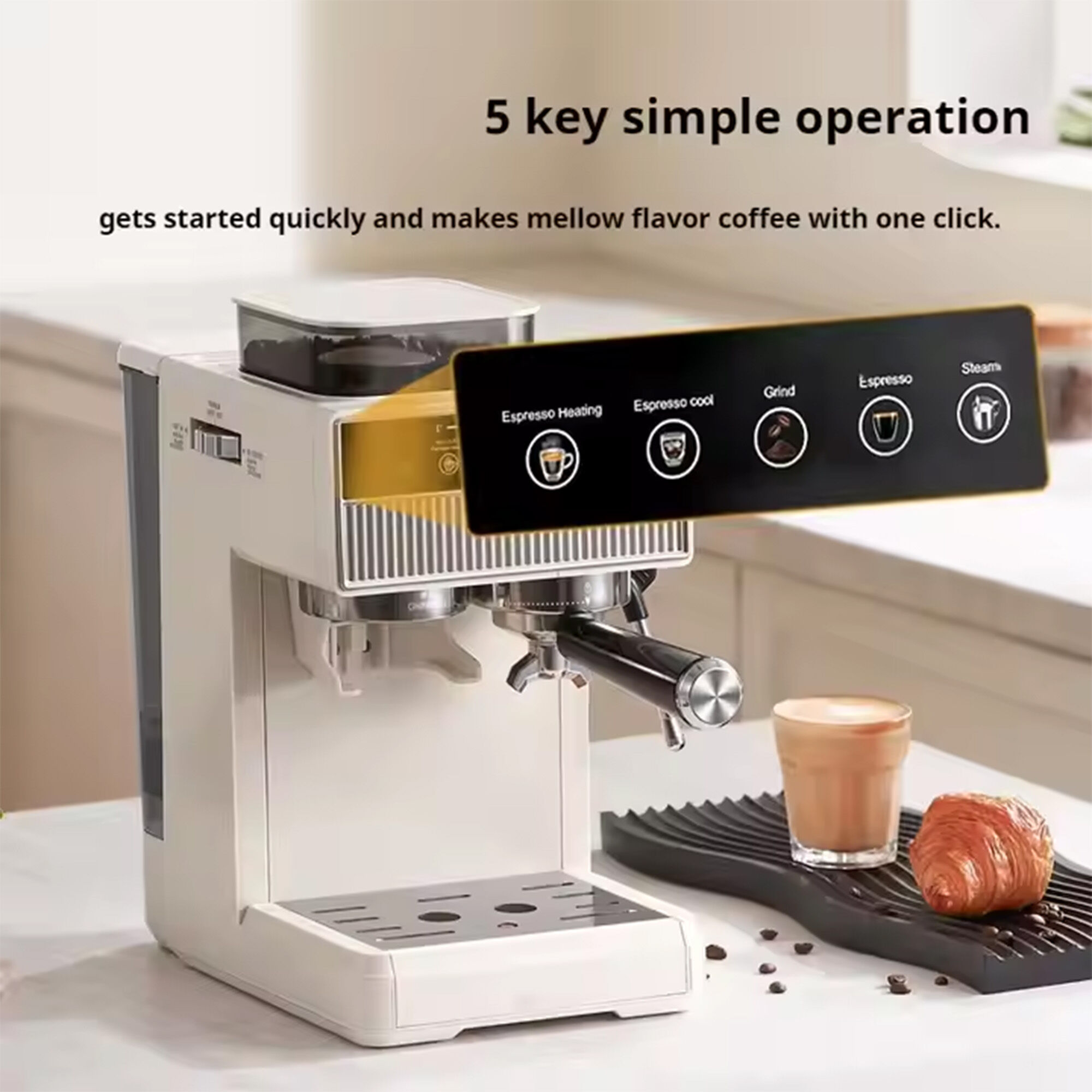 Boee Quality Stainless Steel Espresso Machine Multifunctional Semi ...