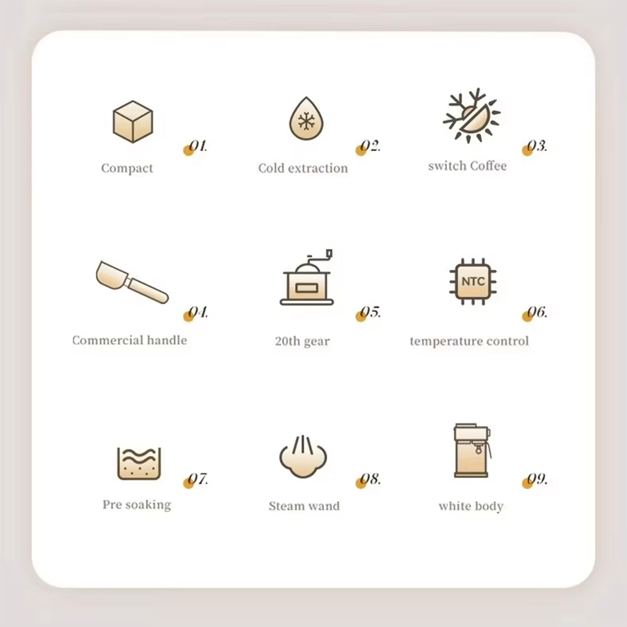 Boee Quality Stainless Steel Espresso Machine Multifunctional Semi ...
