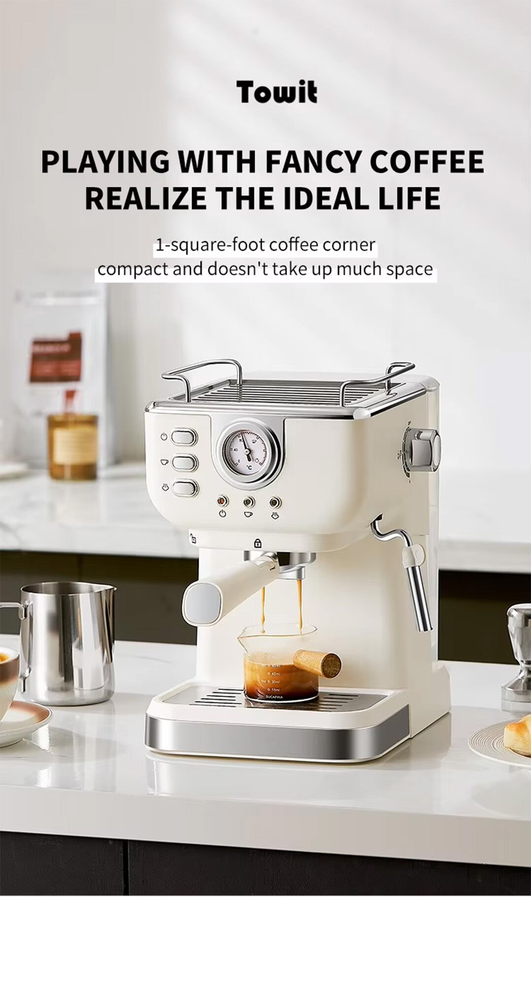 New Smart Espresso Machine Home Office Professional Semi-automatic ...