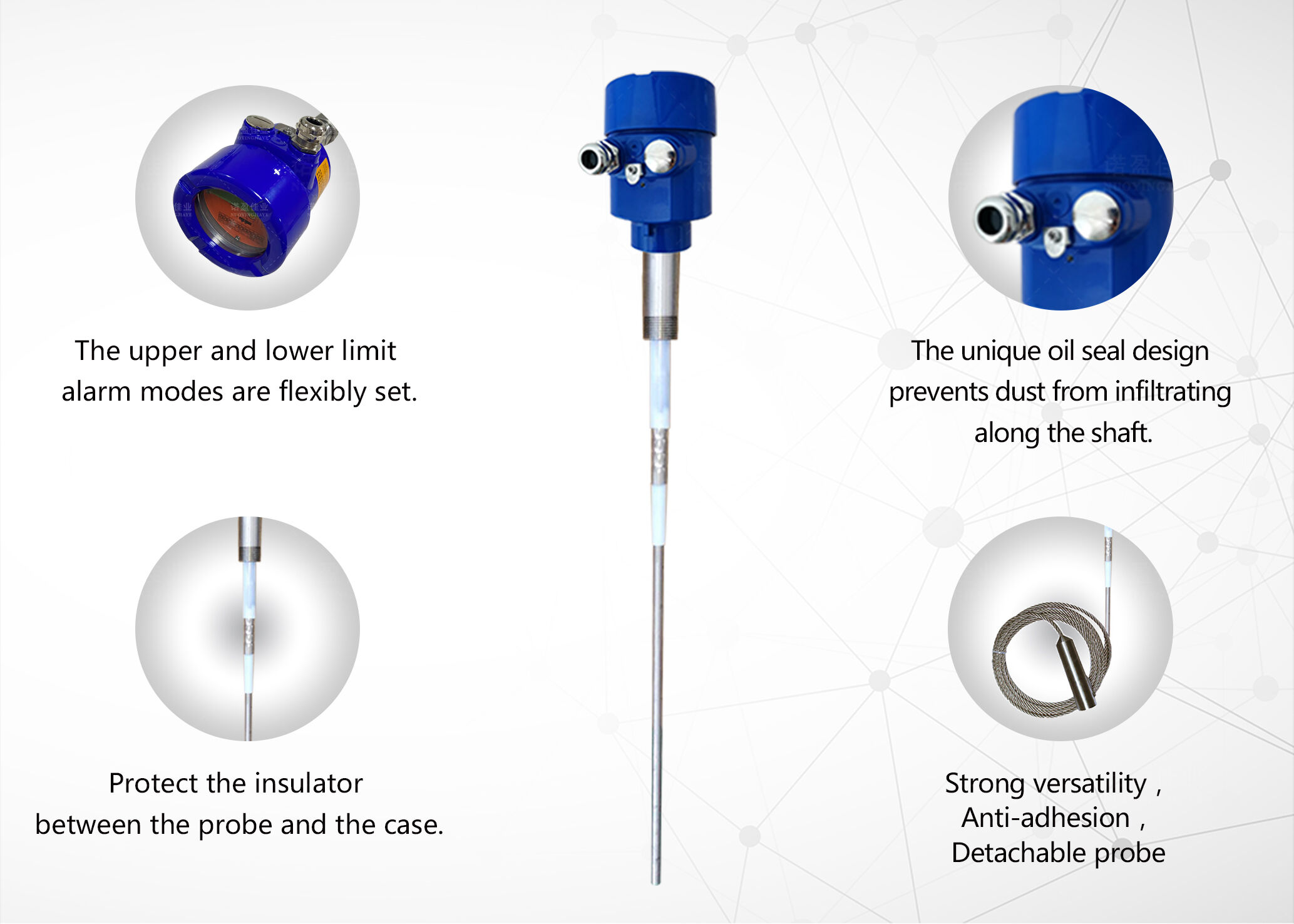 Compact Capacitive Rf Level Switch Liquid Powder Material Level ...