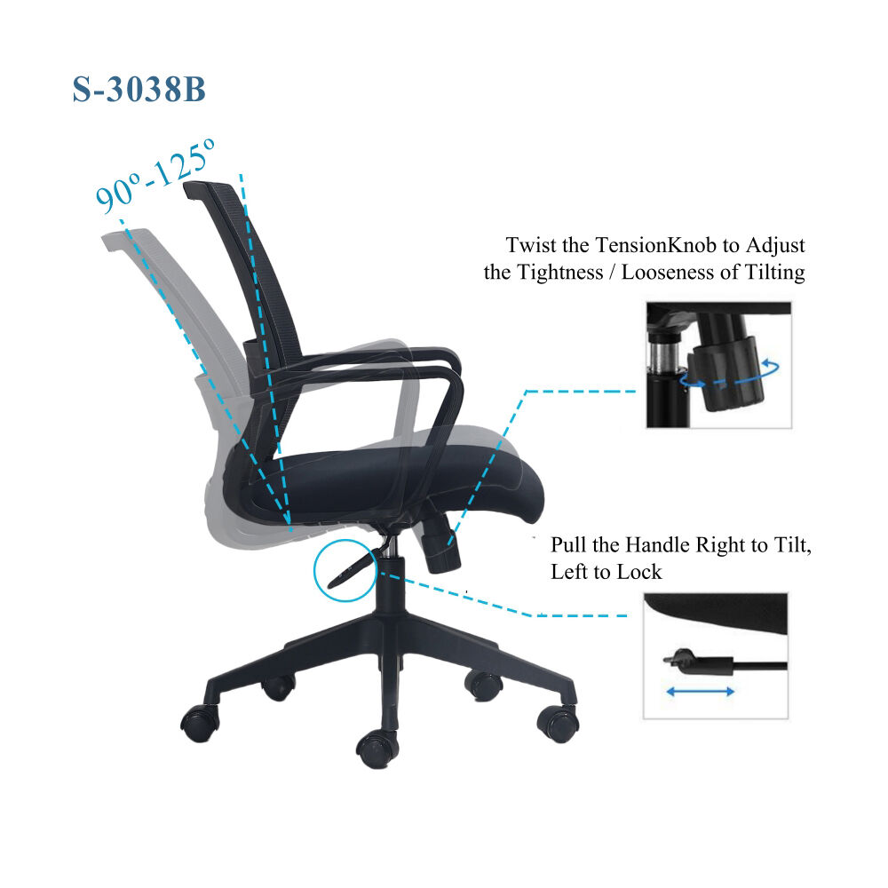 Mid Back Inexpensive Ergonomic Small Office Chair Modern Office Guest ...