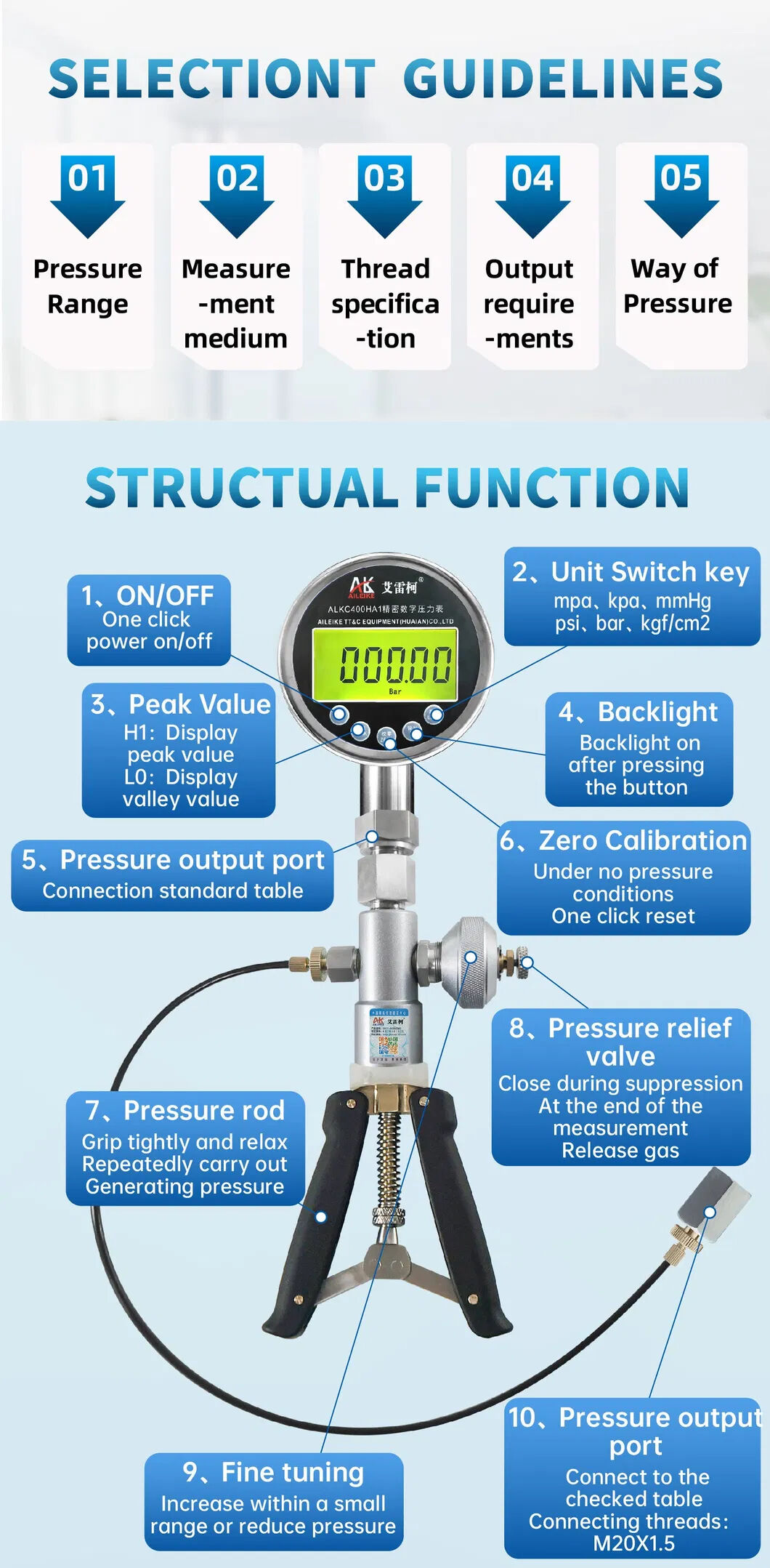 Pneumatic Hand Pump Pressure Calibrator 0-1·6mpa - Buy China Wholesale ...
