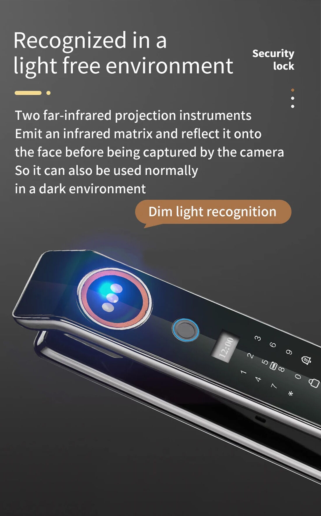 3d Face Smart Lock Intercom Function Long Battery Life Security ...