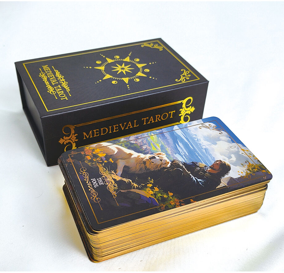 High Quality Custom Wholesale Printing Black Paper Oracle Tarot Deck ...