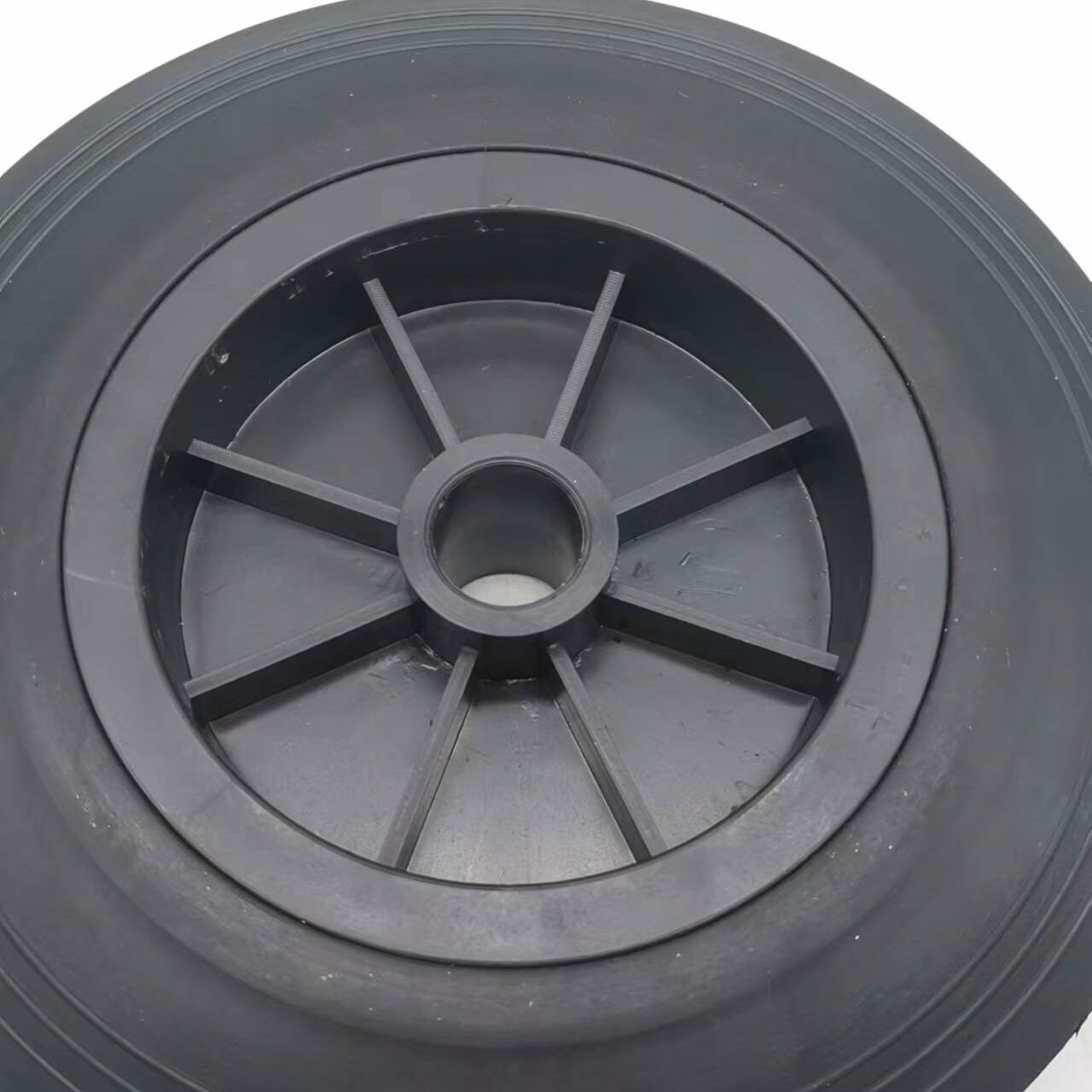 8 Inch Solid Rubber Wheel Hand Truck Tool Cart Solid Tire; Lawn Mower ...