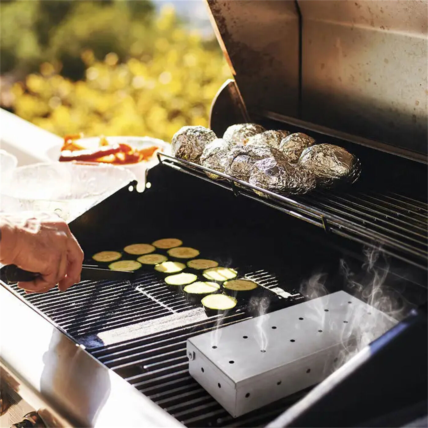 Barbecue Grilling Accessories 430 Stainless Steel Wood Chip Smoker Box ...