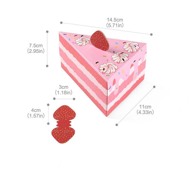 Triangle Cake Shaped Candy Boxes Paper Gift Boxes Wedding Favor Boxes ...
