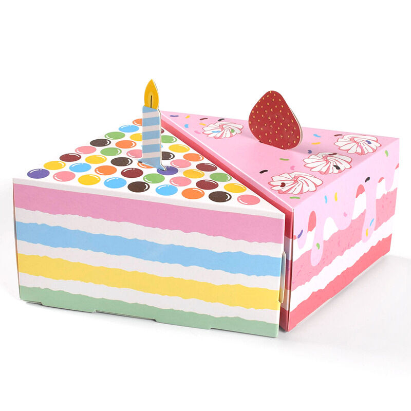 Triangle Cake Shaped Candy Boxes Paper Gift Boxes Wedding Favor Boxes ...