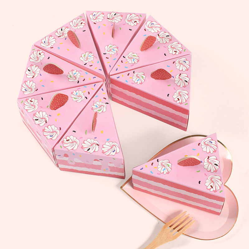 Triangle Cake Shaped Candy Boxes Paper Gift Boxes Wedding Favor Boxes ...
