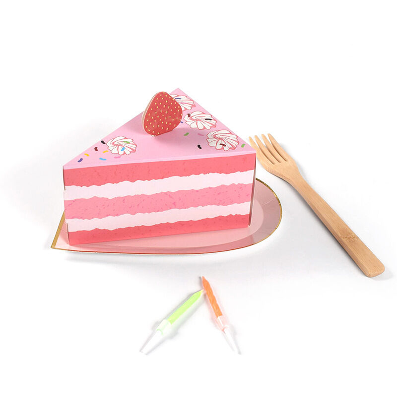 Triangle Cake Shaped Candy Boxes Paper Gift Boxes Wedding Favor Boxes ...