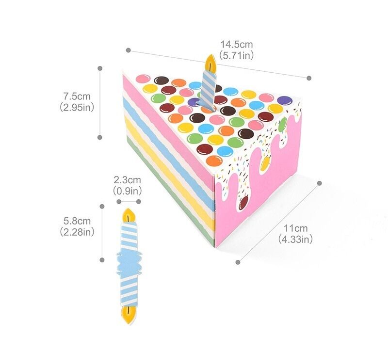Triangle Cake Shaped Candy Boxes Paper Gift Boxes Wedding Favor Boxes ...