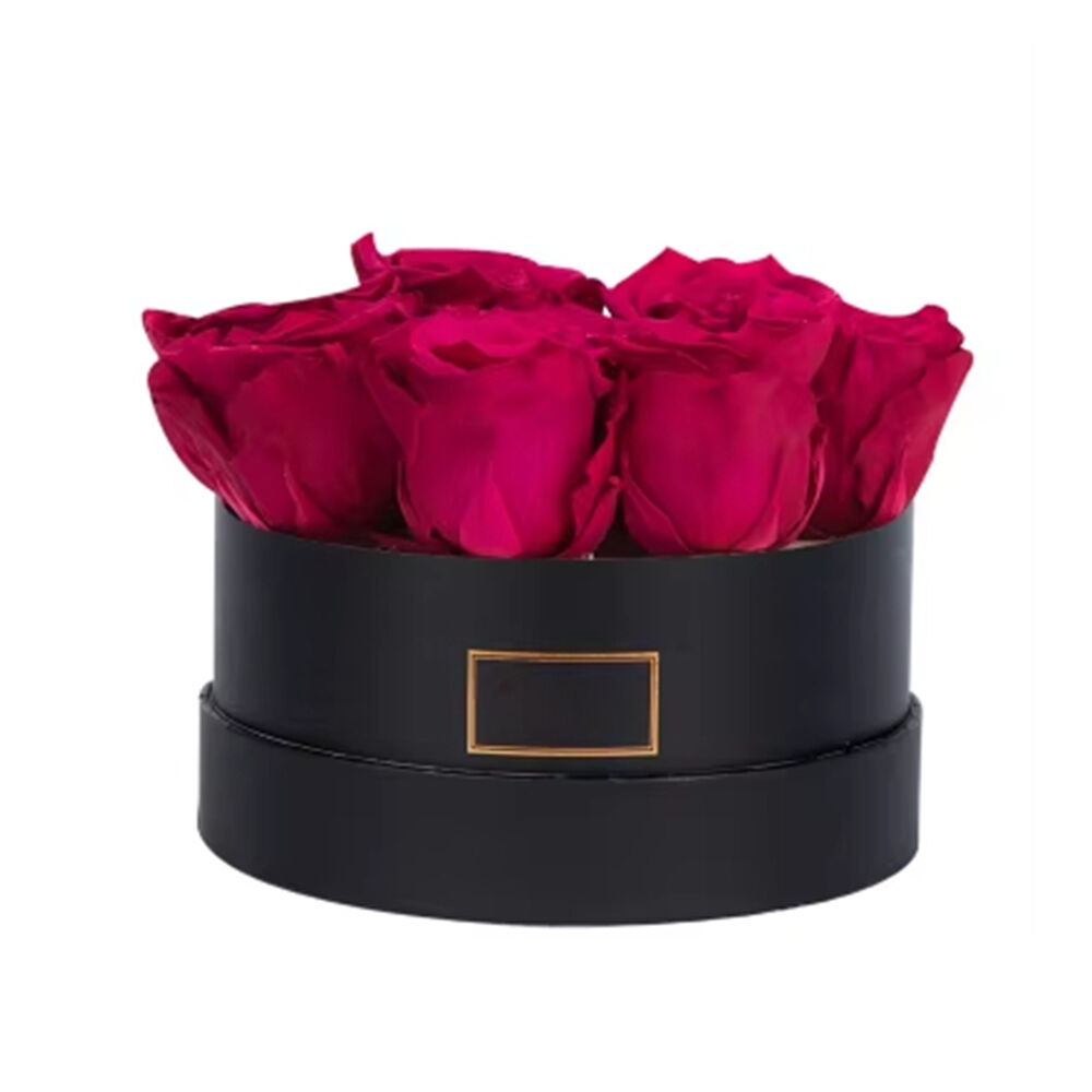 Luxury Custom Cardboard Rose Flower Packaging Boxes Shipping Round ...