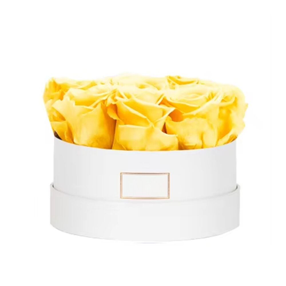 Luxury Custom Cardboard Rose Flower Packaging Boxes Shipping Round ...