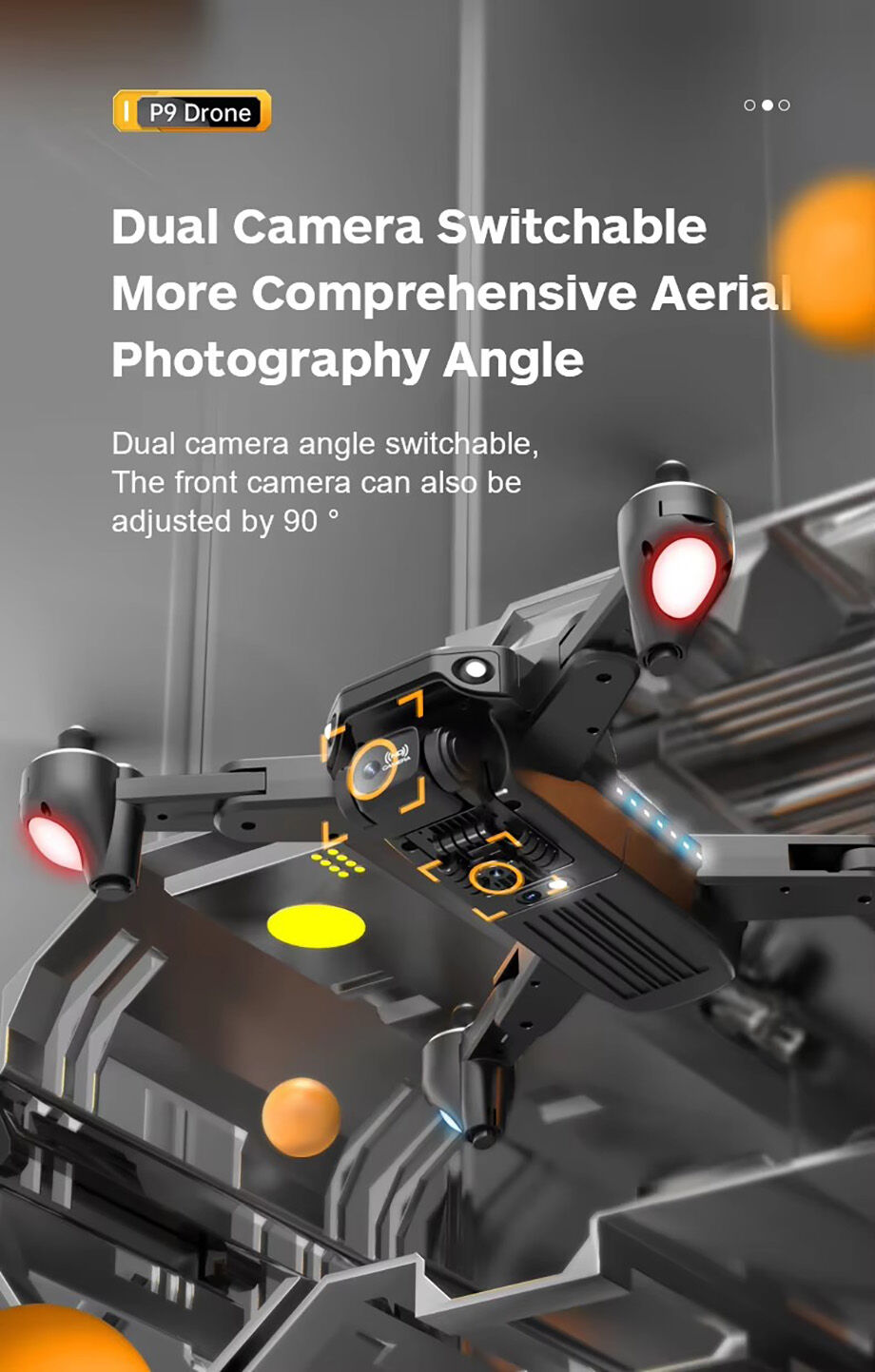 Factory P9 Pro Drone 8k Dual Camera Optical Flow 6axis Fpv Cool Light ...