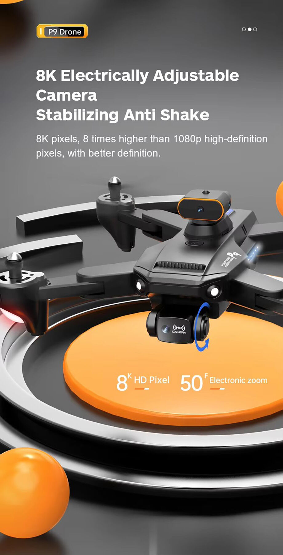 Factory P9 Pro Drone 8k Dual Camera Optical Flow 6axis Fpv Cool Light ...