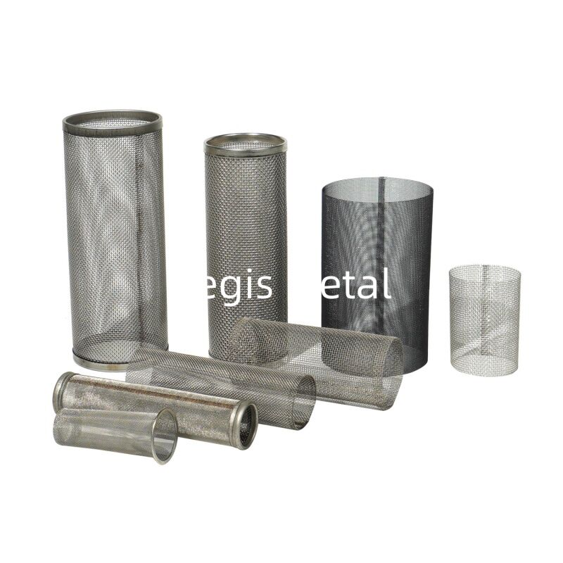 Cylinder Shape Stainless Steel 303 316 Wire Mesh 20 30 50 100 Micron ...