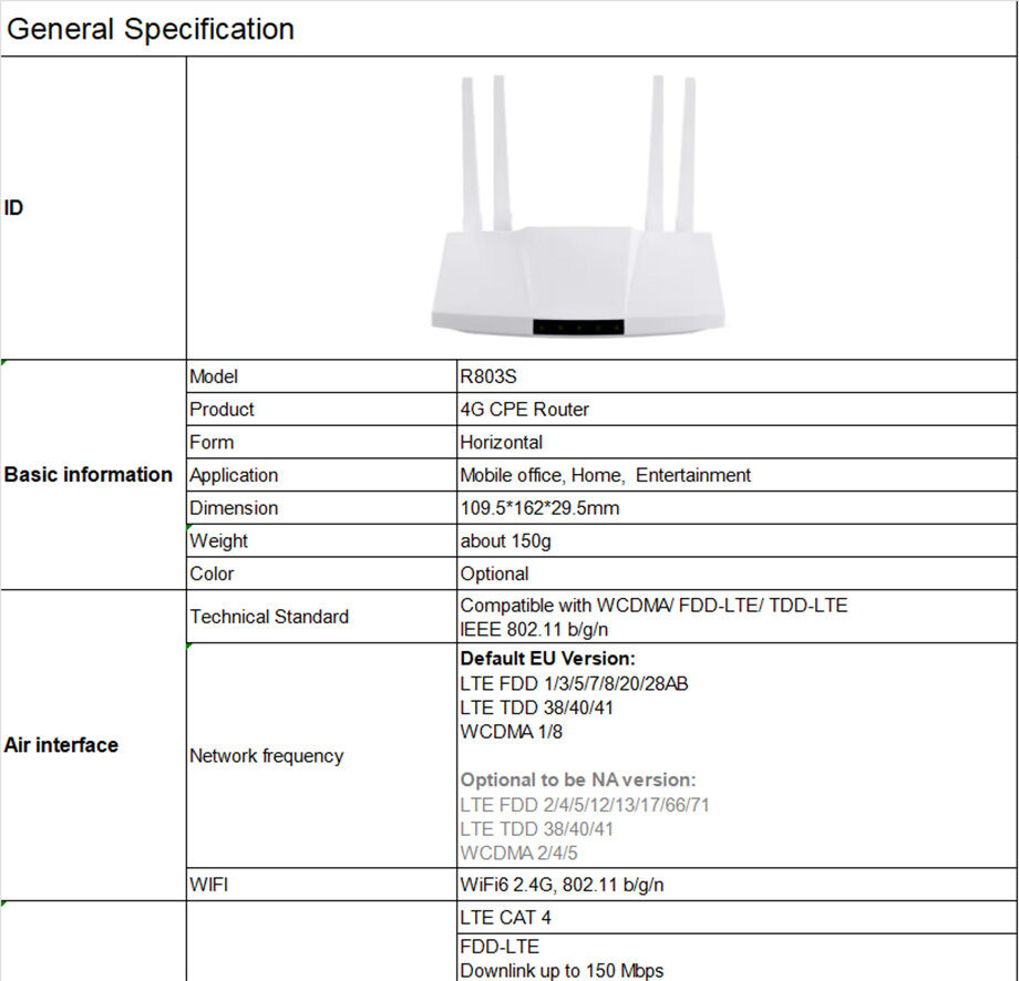 4g Wifi Router Entry-level Lte Cat.4 Dl150mbps 1fe*lan/wan Ports For ...