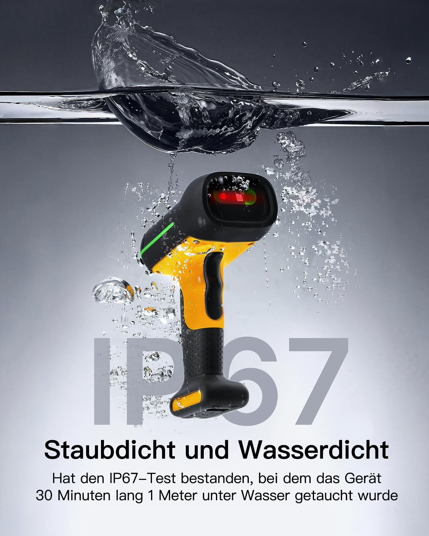 Ip67 Waterproof 1d&2d Barcode Scanner For Industry Warehouse Management ...