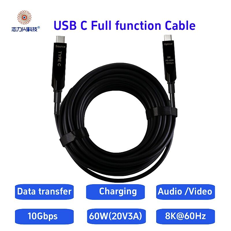 Premium High Speed Usb-c Fiber Optic Cable For Audio Video And Data And ...