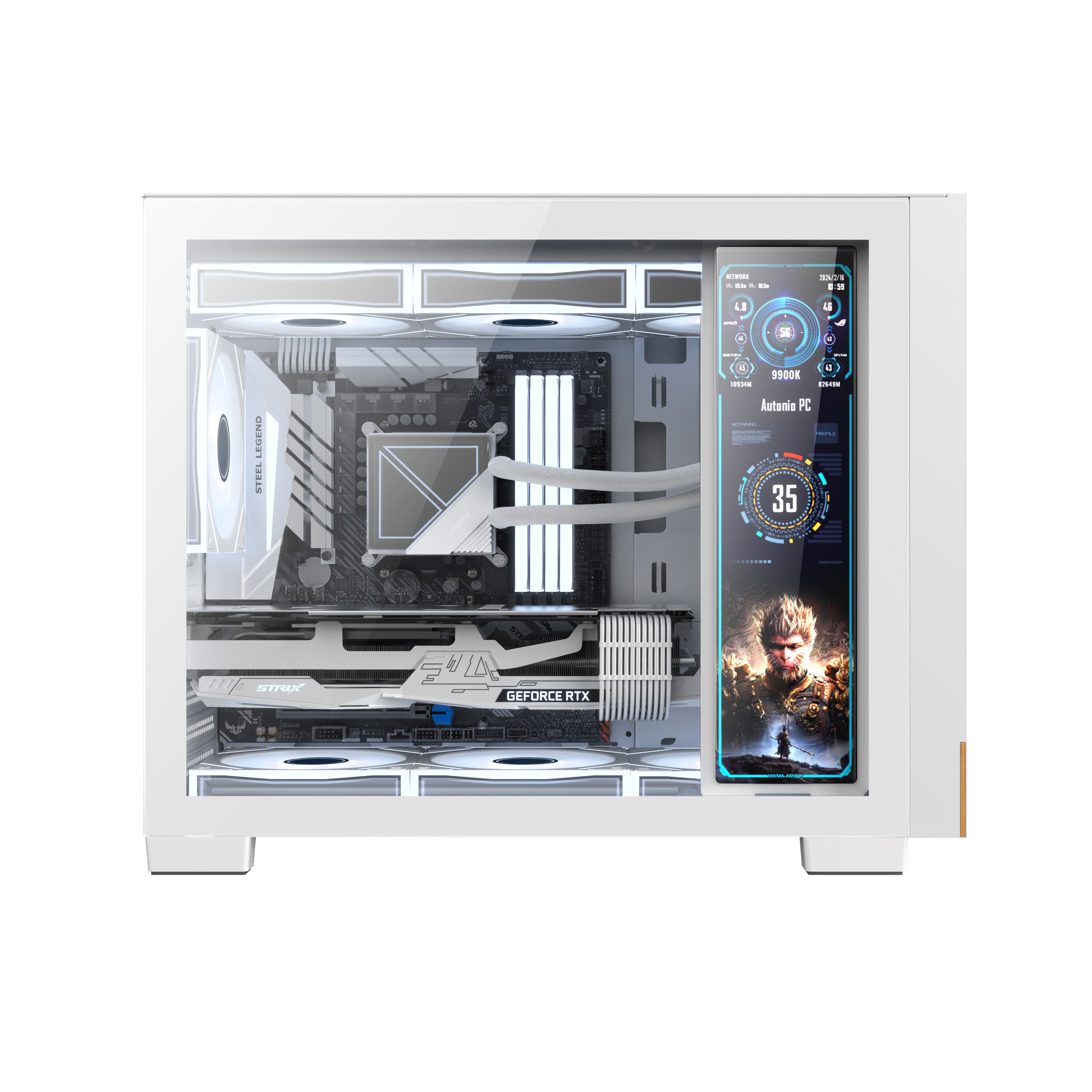 Ruix Matrix White Stylist Wooden Micro-atx Pc Case High Airflow ...