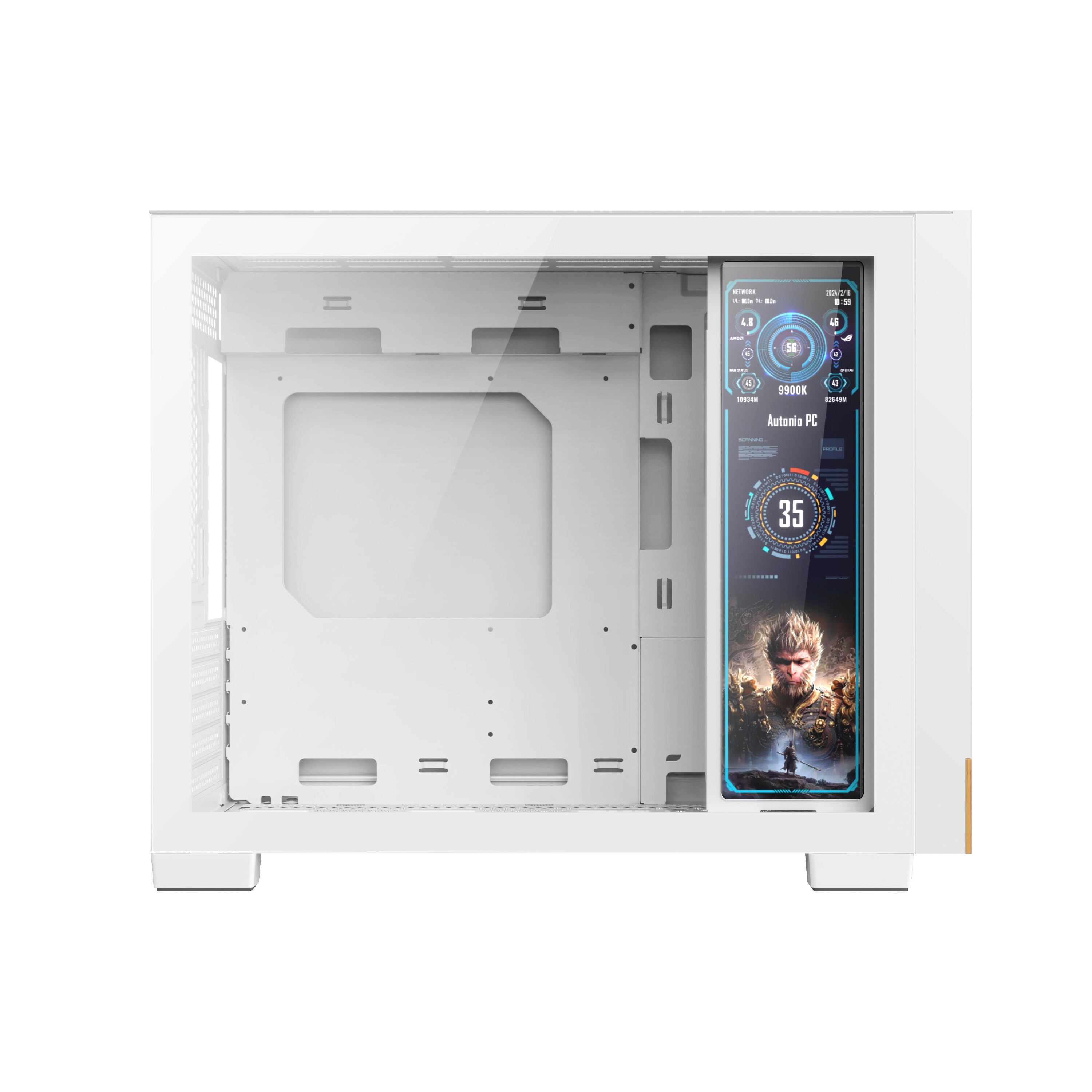 Ruix Matrix White Stylist Wooden Micro-atx Pc Case High Airflow ...