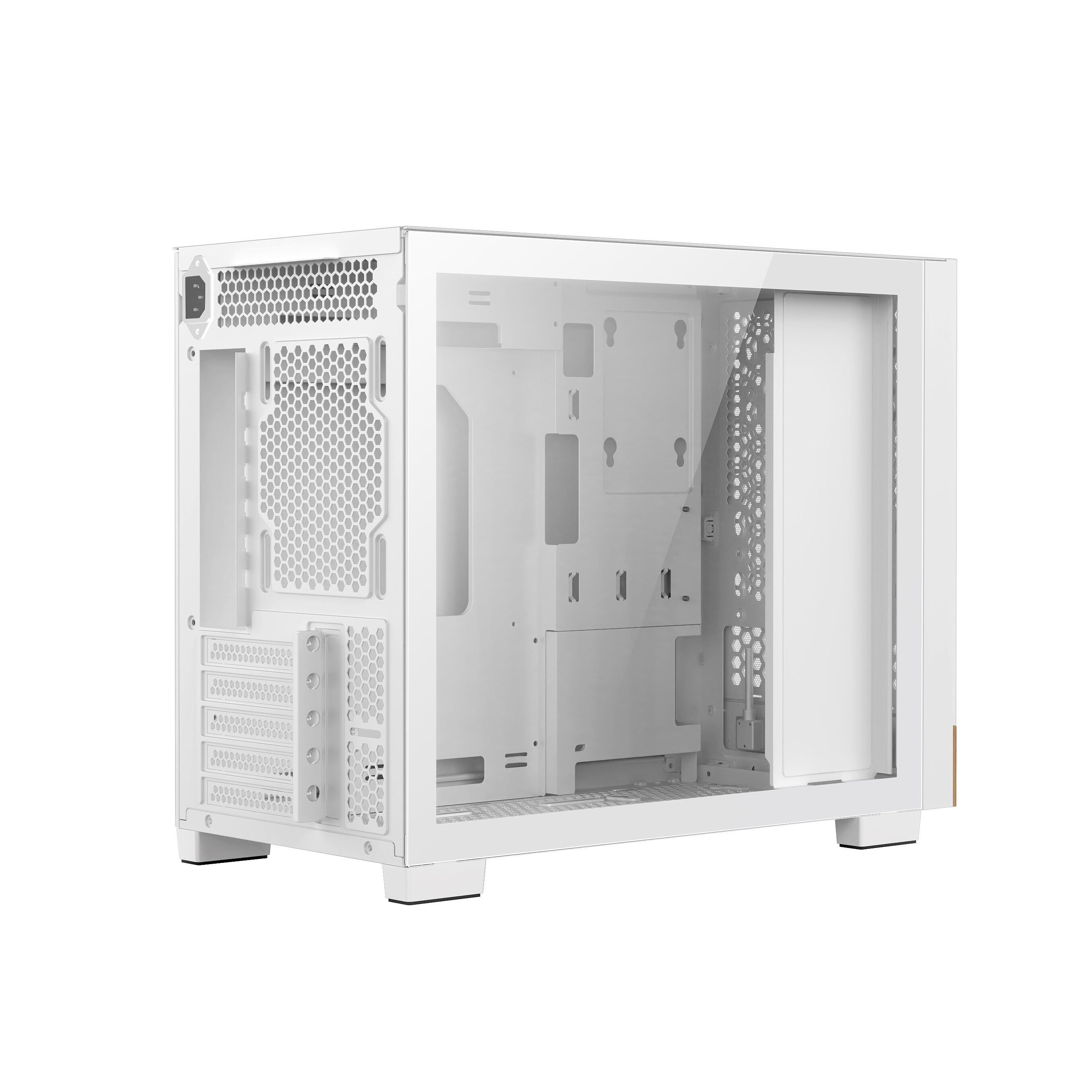 Ruix Matrix White Stylist Wooden Micro-atx Pc Case High Airflow ...