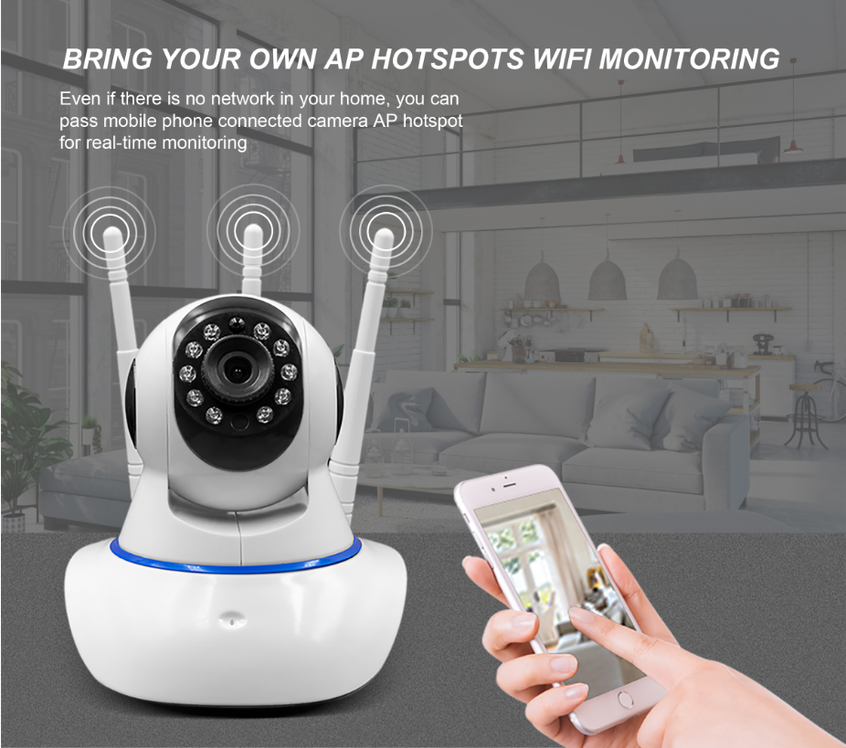 Indoor Wifi Camera Two Way Audio Motion Detection Auto Tracking ...