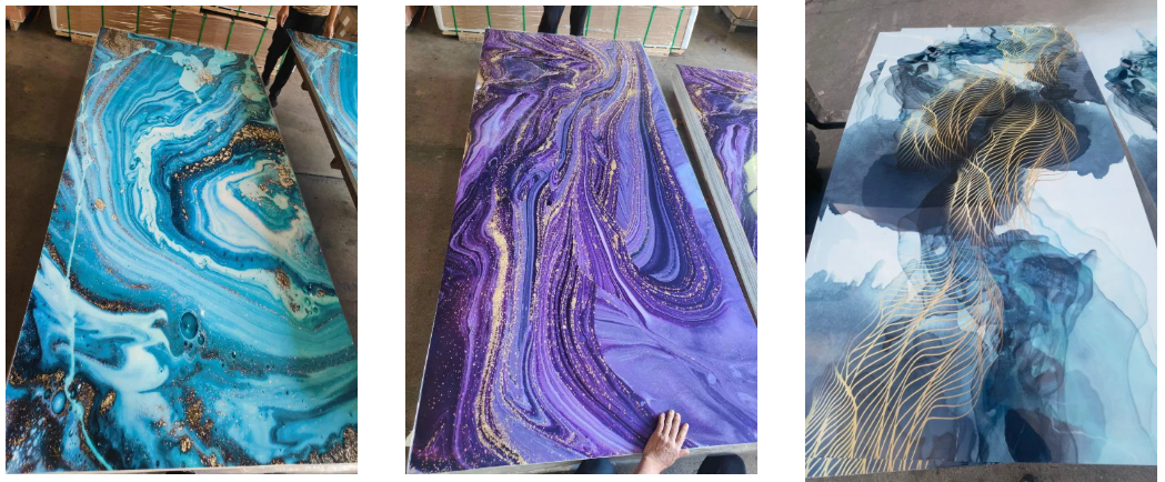 Wholesale 2025 New Designs Decorative Uv Marble Gliding Wall Background ...