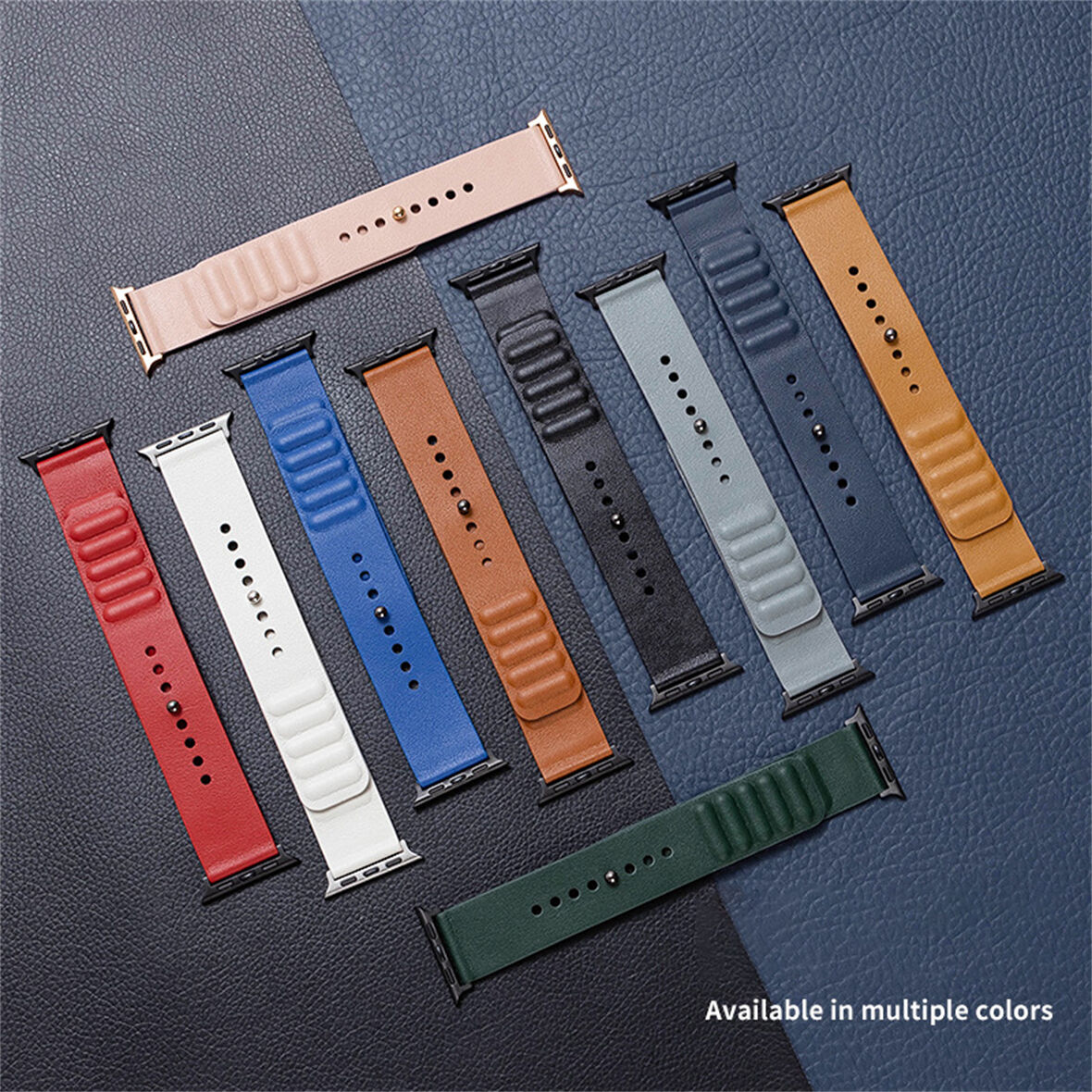 Wholesale Genuine Leather Magnetic Loop Watch Strap For Apple Series 9 ...