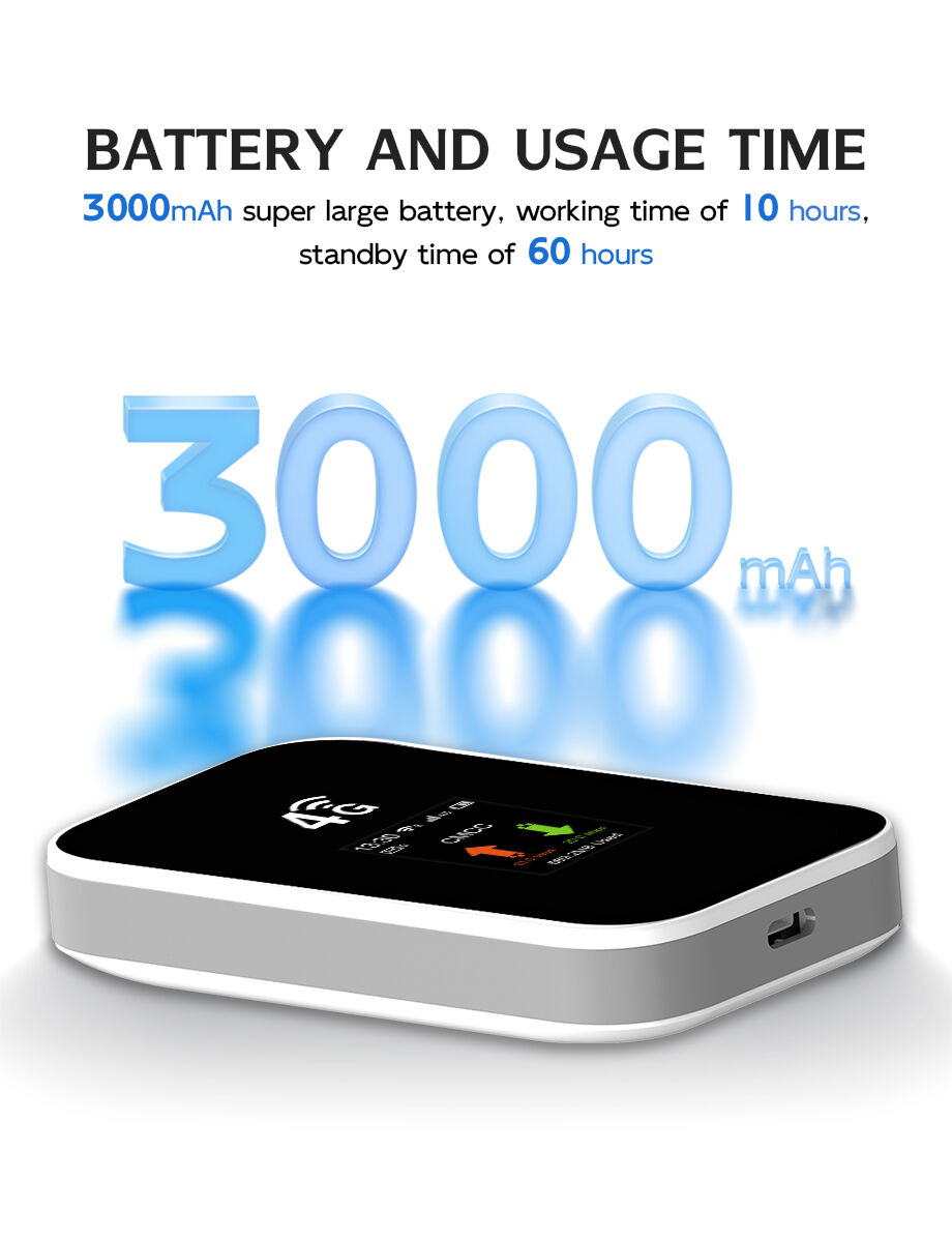 Jimi Portable 3000mah Battery 4g Lte Mifis Router With Esim Sim Card ...