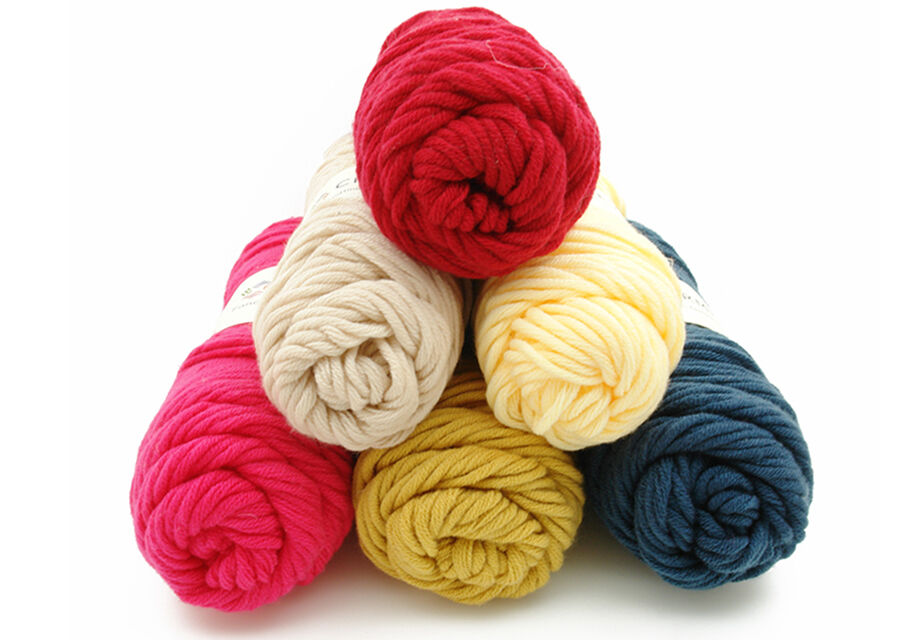 Colorful 100% Acrylic Knitting Yarn 5ply Chunky Milk Cotton Yarn For ...