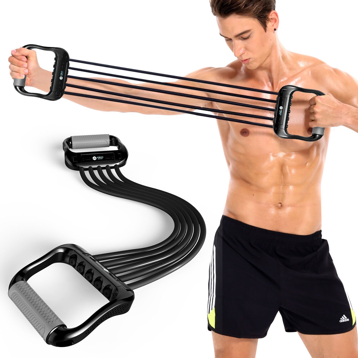 Wholesale Adjustable Strength Chest Extender Men's Fitness Elastic Rope ...