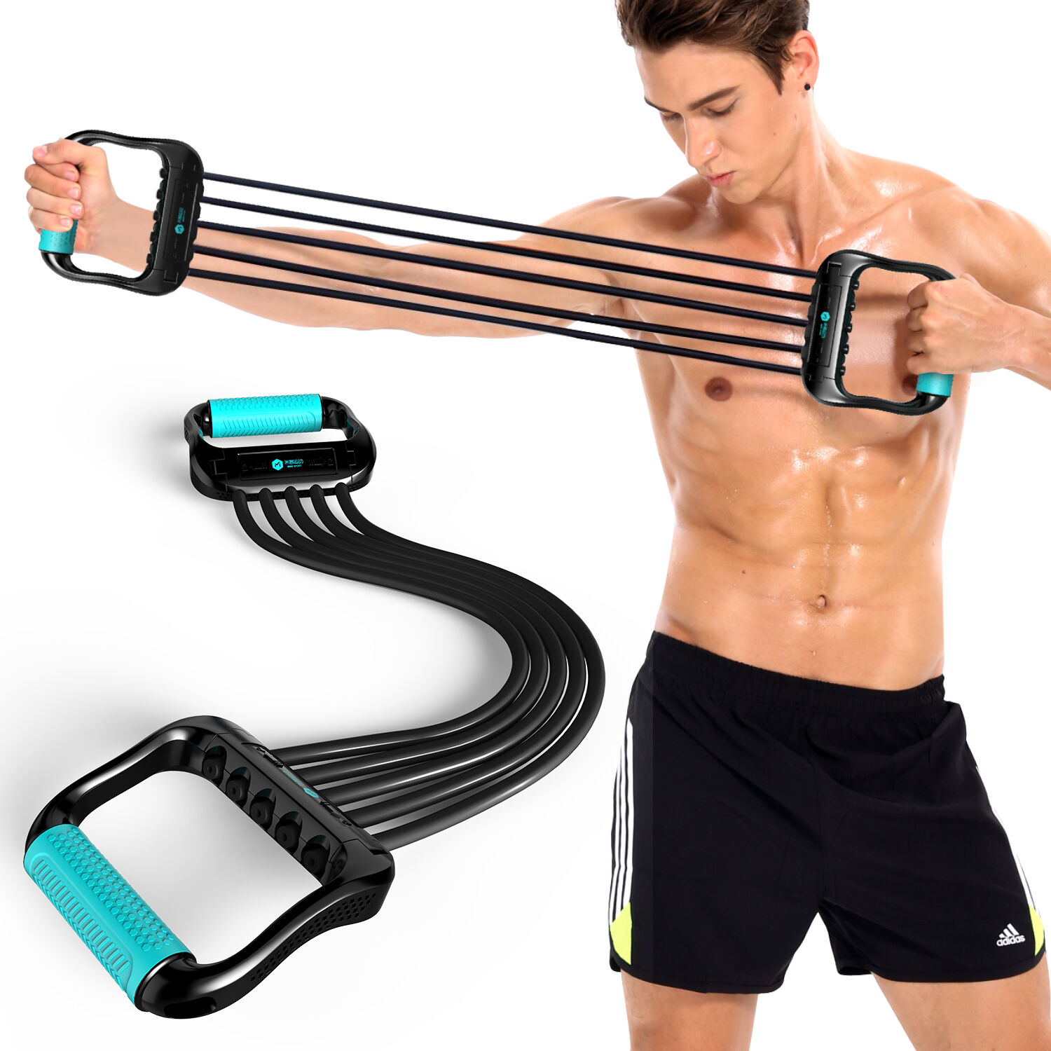 Wholesale Adjustable Strength Chest Extender Men's Fitness Elastic Rope ...