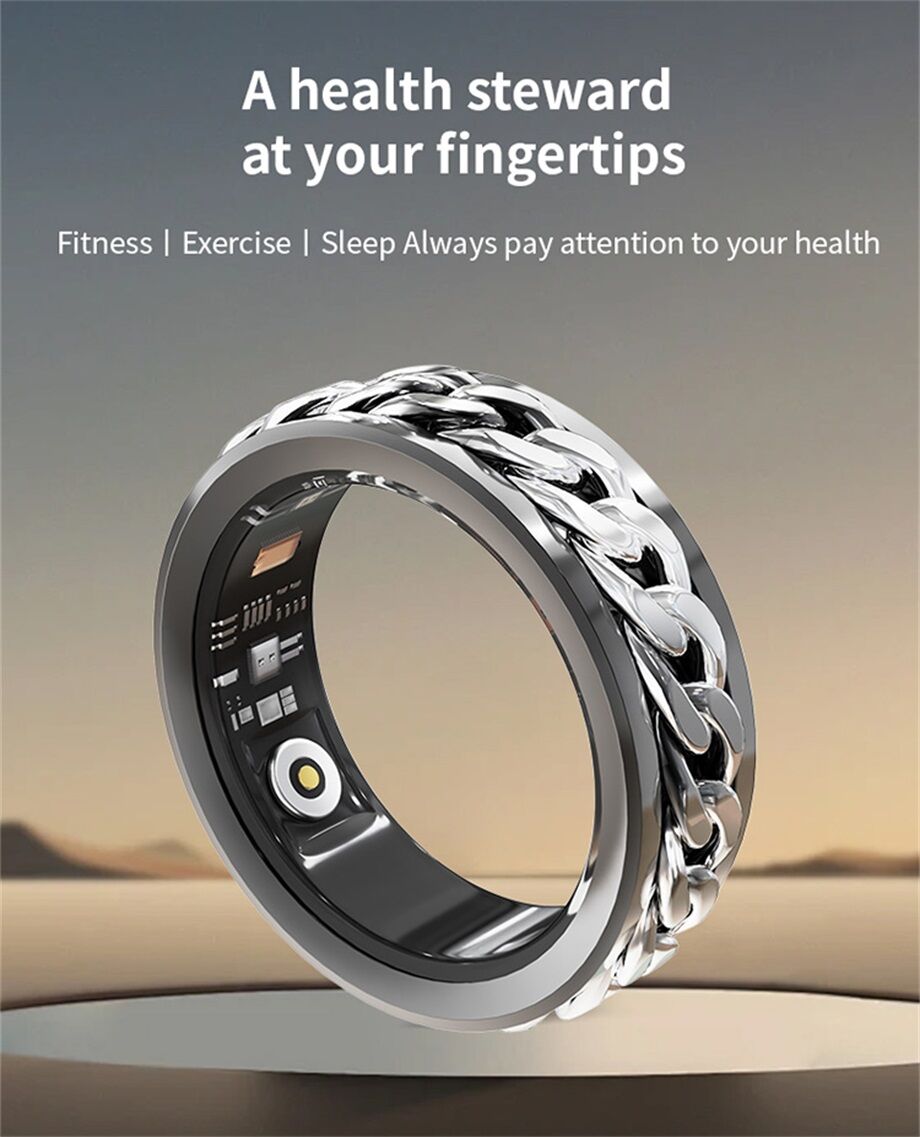 Vanssa Vring-7 Fashion Stainless Steel Smartring Sport Fitness Gps ...