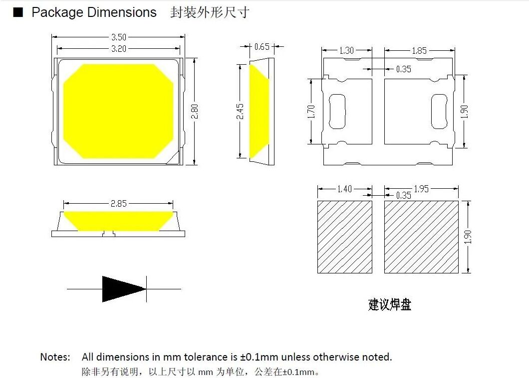 2835 3030 5050 3014 Led Components Led Chips $0.03 - Wholesale China ...