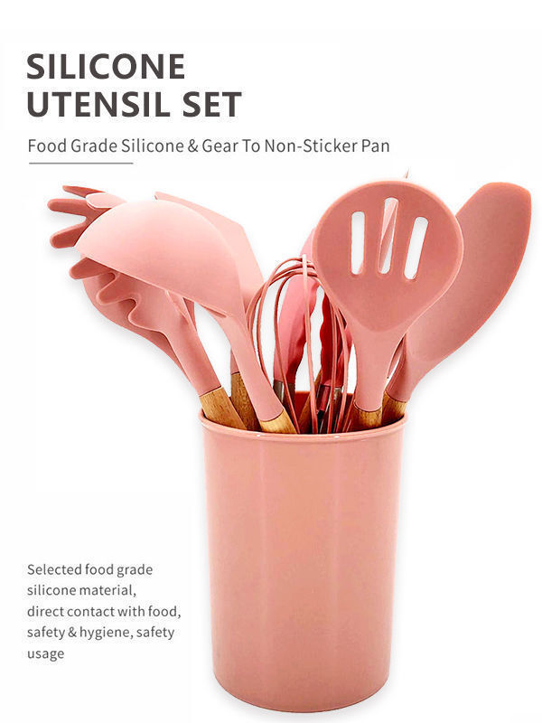 Modern Style Silicone Kitchenware Set Multi-function Non-stick Cooking ...