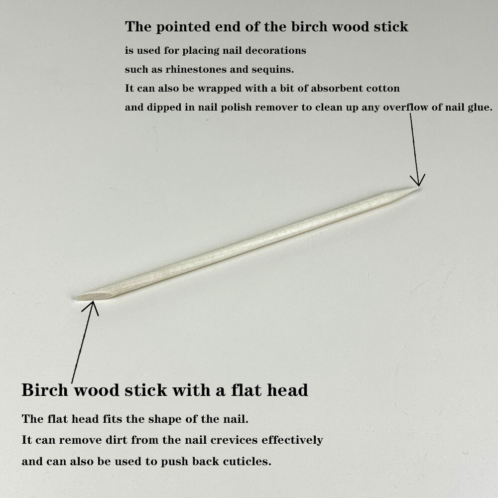 Manufacturer 30 Pcs Wooden Nail Sticks Double Sided Multi Functional ...