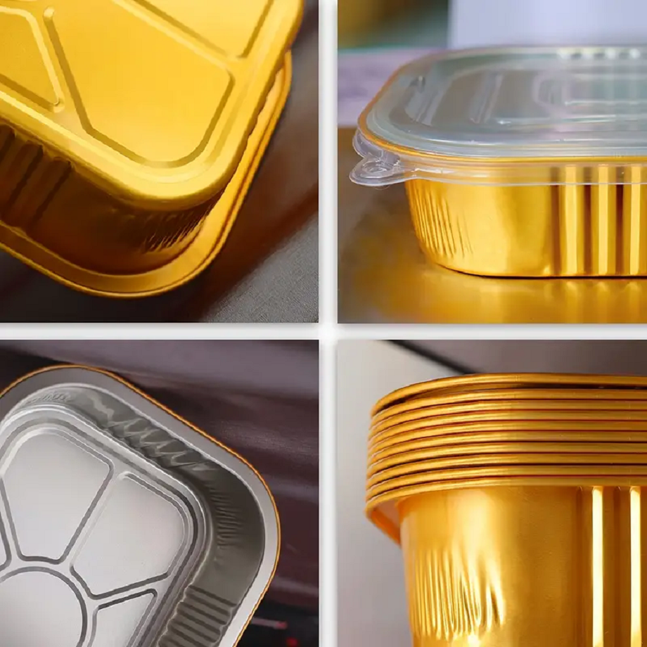 S/m/d Deep Size Disposable Smoothwall Aluminum Foil Cake Pan With Lid ...