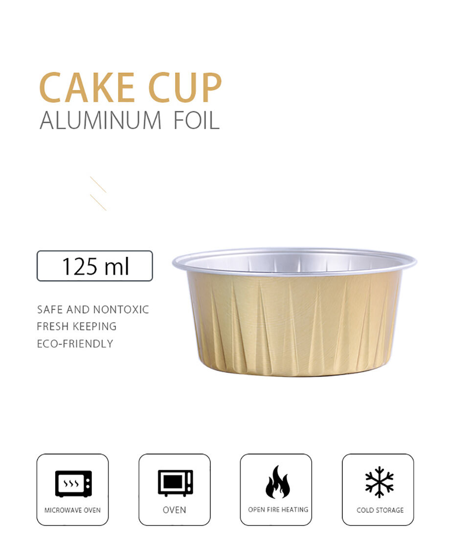 Wholesale Price Recyclable 125ml Cake Baking Cups Disposable Aluminum ...